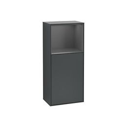 Villeroy & Boch Villeroy und Boch Finion Seitenschrank F510GKHG 41,8x93,6x27cm, rechts, Regal oben Anthracite Matt, Midnight Blue Matt Lacquer