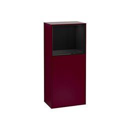 Villeroy & Boch Villeroy und Boch Finion Seitenschrank G500PHHB 41,8x93,6cm, links, Emotion, Regal oben Glossy Black, Peony Matt