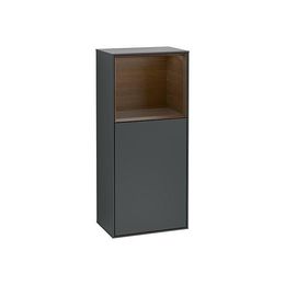 Villeroy & Boch Villeroy und Boch Finion Seitenschrank G510GNHG 41,8x93,6cm, rechts, Emotion, Regal oben Walnut Veneer, Midnight Blue Matt Lacquer