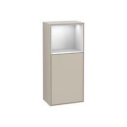 Villeroy & Boch Villeroy und Boch Finion Seitenschrank G510MTHH 41,8x93,6cm, rechts, Emotion, Regal oben White Matt, Sand Matt Lacquer