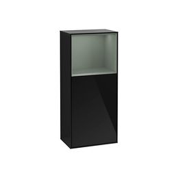 Villeroy & Boch Villeroy und Boch Finion Seitenschrank G510GMPH 41,8x93,6cm, rechts, Emotion, Regal oben Olive Matt, Glossy Black Lacquer
