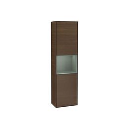 Villeroy & Boch Villeroy und Boch Finion Hochschrank F460GMGN 41,8x151,6x27cm, links, Regal Olive Matt Lacquer, Walnut veneer