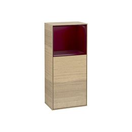 Villeroy & Boch Villeroy und Boch Finion Seitenschrank F510HBPC 41,8x93,6x27cm, rechts, Regal oben Peony Matt, Oak Veneer