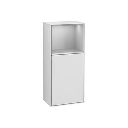 Villeroy & Boch Villeroy und Boch Finion Seitenschrank F500GJMT 41,8x93,6x27cm, links, Regal oben Light grey matt, White matt lacquer