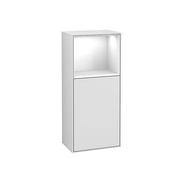 Villeroy & Boch Villeroy und Boch Finion Seitenschrank F510GFMT 41,8x93,6x27cm, rechts, Regal oben Glossy White, White matt lacquer