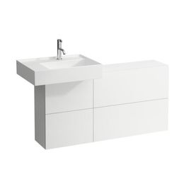Laufen Kartell Waschtischunterschrank 120x61x27cm 4082910336401, Ausschnitt links, weiß matt