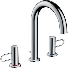Hansgrohe Axor Uno 200 Waschtischarmatur 38054000 chrom, 3-Loch-Armatur, mit Ablaufgarnitur