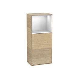 Villeroy & Boch Villeroy und Boch Finion Seitenschrank F510MTPC 41,8x93,6x27cm, rechts, Regal oben White Matt, Oak Veneer