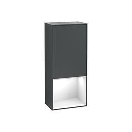 Villeroy & Boch Villeroy und Boch Finion Seitenschrank F540GFHG 41,8x93,6x27cm, links, Regal unten Glossy White, Midnight Blue Matt Lacquer