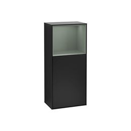 Villeroy & Boch Villeroy und Boch Finion Seitenschrank F510GMPD 41,8x93,6x27cm, rechts, Regal oben Olive Matt, Black matt lacquer