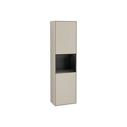 Villeroy & Boch Villeroy und Boch Finion Hochschrank G460PDHH 41,8x151,6cm, links, Emotion, Regal Black Matt Lacquer, Sand Matt Lacquer