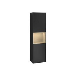 Villeroy & Boch Villeroy und Boch Finion Hochschrank G460PCPD 41,8x151,6cm, links, Emotion, Regal Oak Venerr, Black matt lacquer