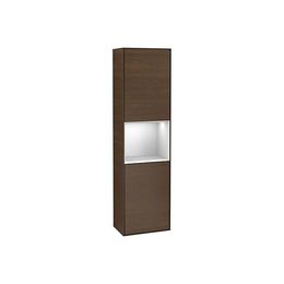 Villeroy & Boch Villeroy und Boch Finion Hochschrank G470MTGN 41,8x151,6cm, rechts, Emotion, Regal White matt lacquer, Walnut veneer