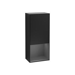 Villeroy & Boch Villeroy und Boch Finion Seitenschrank F540GKPD 41,8x93,6x27cm, links, Regal unten Anthracite matt, Black matt lacquer