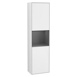 Villeroy & Boch Villeroy und Boch Finion Hochschrank F460GKGF 41,8x151,6x27cm, links, Regal Anthracite Matt Lacquer, Glossy white lacquer
