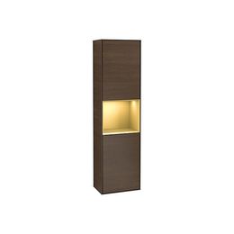Villeroy & Boch Villeroy und Boch Finion Hochschrank G470HFGN 41,8x151,6cm, rechts, Emotion, Regal Gold Matt Lacquer, Walnut veneer