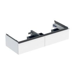 Geberit iCon Doppelwaschtisch-Unterschrank 502314012 118,4x24,7x47,6cm, 2 Schubladen, wei&szlig;/lackiert hochgl&auml;nzend/Griff glanzverchromt