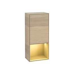 Villeroy & Boch Villeroy und Boch Finion Seitenschrank F540HFPC 41,8x93,6x27cm, links, Regal unten Gold Matt, Oak Veneer