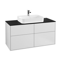 Villeroy & Boch Villeroy und Boch Finion Waschtischunterschrank G38200MT 120x60,3cm, Emotion, Abdeckplatte black matt, White matt lacquer