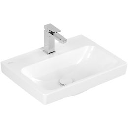 Villeroy & Boch Villeroy und Boch Architectura Waschtisch 4A8756T2 55x42cm, 1 Hahnloch, ohne &Uuml;berlauf, wei&szlig; AntiBac C-plus