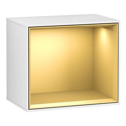 Villeroy & Boch Villeroy und Boch Finion Regalmodul F580HFGF 41,8x35,6x27cm, Regal Gold Matt, Glossy white lacquer