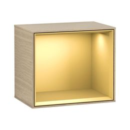 Villeroy & Boch Villeroy und Boch Finion Regalmodul F580HFPC 41,8x35,6x27cm, Regal Gold Matt, Oak Veneer