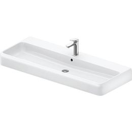 Duravit Qatego Waschtisch 2382120000 120x47cm, mit Hahnloch, Überlauf, Hahnlochbank, weiß Hochglanz
