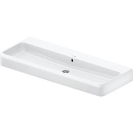 Duravit Qatego Waschtisch 2382120060 120x47cm, ohne Hahnloch, mit &Uuml;berlauf, Hahnlochbank, wei&szlig; Hochglanz