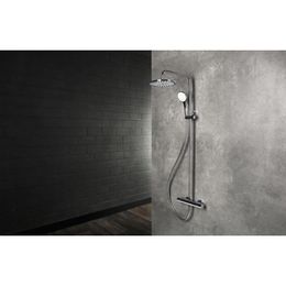 Herzbach Living Spa Duschs&auml;ule 11.988525.1.01 &Oslash; 250 mm, mit Handbrause 100mm Multifunktion, chrom