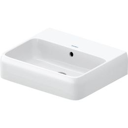 Duravit Qatego Aufsatz-Waschtisch 2382500028 50 x 42 cm, wei&szlig; Hochglanz, ohne Hahnloch, mit &Uuml;berlauf, Hahnlochbank, geschliffen