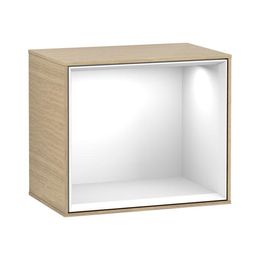 Villeroy & Boch Villeroy und Boch Finion Regalmodul F580GFPC 41,8x35,6x27cm, Regal Glossy White, Oak Veneer