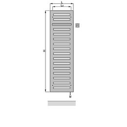 Zehnder Metropolitan Bar Design-Elektroheizk&ouml;rper ZM1Z1140B100020 MEPE-080-040/GD, 805 x 400 mm, weiss, RAL 9016