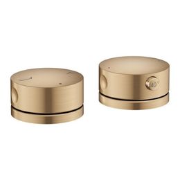 Hansgrohe AXOR One 2-Loch Wannenrandarmatur 48470140 mit Thermostat, brushed bronze