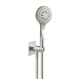 Herzbach Design iX Wannenset 17.914600.2.09 1250 mm, 70x70mm, mit Brauseanschlussbogen, Handbrause, Edelstahl geb&uuml;rstet
