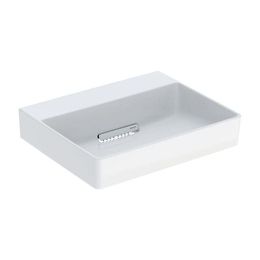 Geberit One Waschtisch 505018001 50 cm, ohne Hahnloch und &Uuml;berlauf, wei&szlig; KeraTect/Blende wei&szlig;