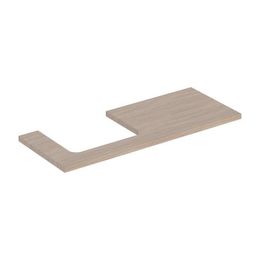 Geberit One Waschtisch-Platte 505305005 120 x 3 x 47 cm, Eiche/Melamin Holzstruktur, Ausschnitt links