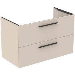 Ideal Standard i.life B M&ouml;belwaschtischunterschrank T5584NF 2 Ausz&uuml;ge, Siphon links 1000x505x630mm Sandbeige matt