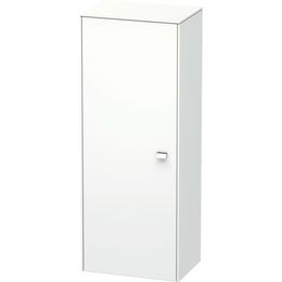 Duravit Brioso Halbhochschrank Individual 91-133cm BR1341L1018, Wei&szlig; Matt, T&uuml;r links, Griff Chrom