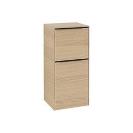 Villeroy & Boch Villeroy und Boch Subway 3.0 Seitenschrank C59401VJ 40x86x36,2cm, Schanier links/Griff Volcano black, nordic oak