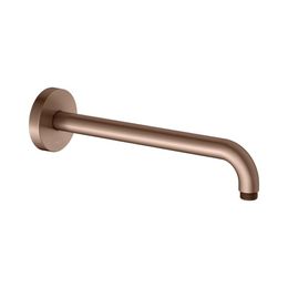 KEUCO Universal Brausearm 51688290300 Ausladung 300 mm, rotgold geb&uuml;rstet, Wandanschluss, Rosette rund