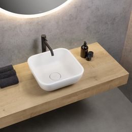 rivea Malie Aufsatzwaschtisch B: 38 H: 16,6 T: 38 cm, mit pflegeleichter Oberfl&auml;che, BR0541WM,