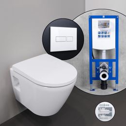 Duravit D-Neo Compact Komplett-SET Wand-WC mit neeos Vorwandelement,, 45870900A1+16601WH#SET,