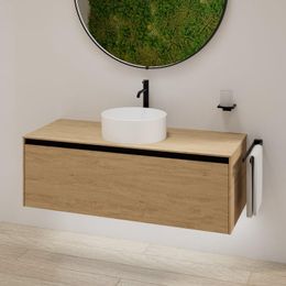 rivea Dia soleado Unterschrank B: 120 cm mit 1 Auszug, Waschtisch wei&szlig; matt,, BR0535WM+BR0108SO,