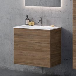 neoro n50T46 Unterschrank B: 80 cm mit 2 Ausz&uuml;gen, Waschtisch eckig wei&szlig;,, BN0075WL,
