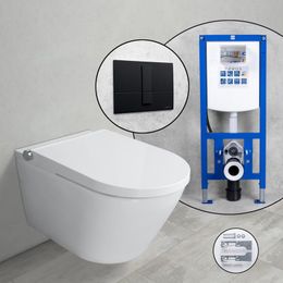 evineo ineo3 ECO soft Komplett-SET Dusch-WC mit neeos Vorwandelement,, BE0628WH+16791BM#SET,