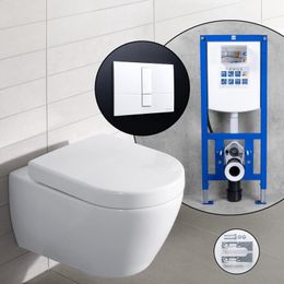 Villeroy & Boch Villeroy & Boch Subway Komplett-SET Wand-Flachsp&uuml;l-WC mit neeos Vorwandelement,, 660310R1+16791WH#SET,