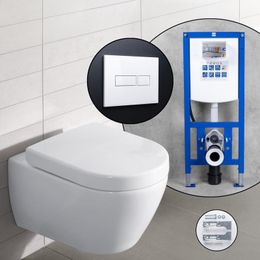 Villeroy & Boch Villeroy & Boch Subway Komplett-SET Wand-Flachsp&uuml;l-WC mit neeos Vorwandelement,, 66031001+16601WH#SET,