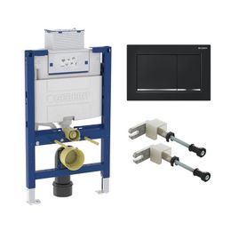 Geberit Duofix WC-Montageelement H: 82 cm, Omega20 Bet&auml;tigungsplatte Square, Montage-& Anschlusszubeh&ouml;r, 111003002+115080KM1#SET,