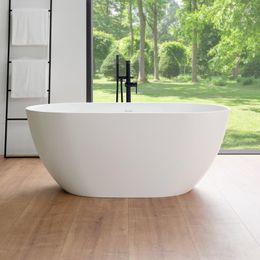 rivea Malie freistehende Badewanne L: 150 B: 74 H: 60 cm, mit pflegeleichter Oberfl&auml;che, BR0553WM,