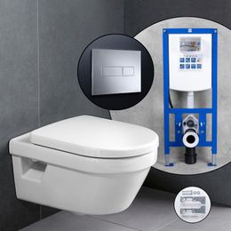 Villeroy & Boch Villeroy & Boch Architectura Komplett-SET Wand-WC mit neeos Vorwandelement,, 5684HRR1+16601CR#SET,